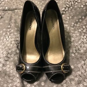 Maurices | Shoes | Maurices Black Heeled Open Toe Shoes | Poshmark